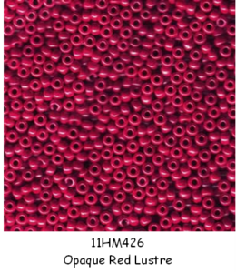 11HM426 - Miyuki Seed Beads size 11 - Opaque Red Lustre - 25 grams ...